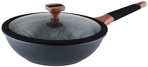 Сковорода универсальная Vinzer WOK с крышкой Greblon Induction Line 28 ...