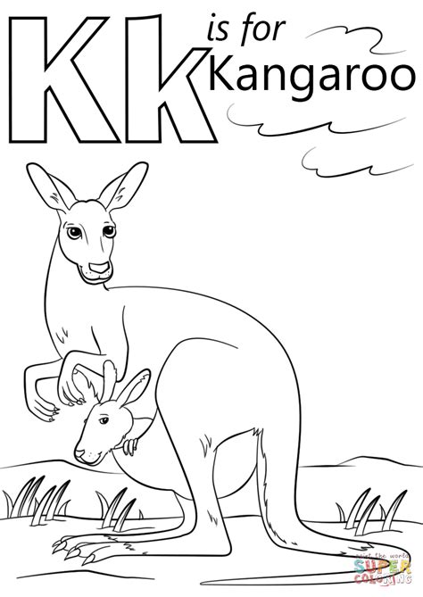 Coloring Letter K Worksheets
