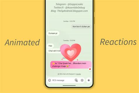 Google Messages Will Get Animations In Message Reactions