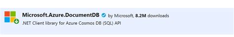 C Cosmosdb Nuget Package Not Being Available Stack Overflow