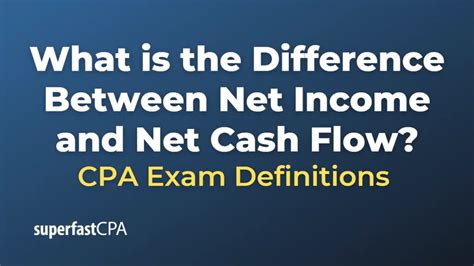 What Is The Difference Between Net Income And Net Cash Flow Superfastcpa Cpa Review