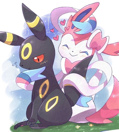 Umbreon Sylveon Pokemon Umbreon Cute Pokemon Wallpaper Pokemon Eeveelutions