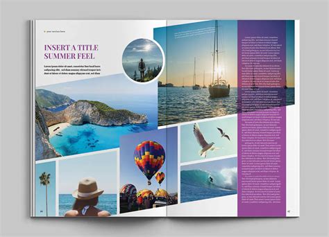 Travel Magazine Design Layouts Travel Magazine Template 09