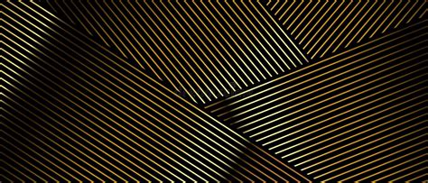 Abstract Black Background With Gold Diagonal Lines Modern Dark Abstract Vector Texture Stock