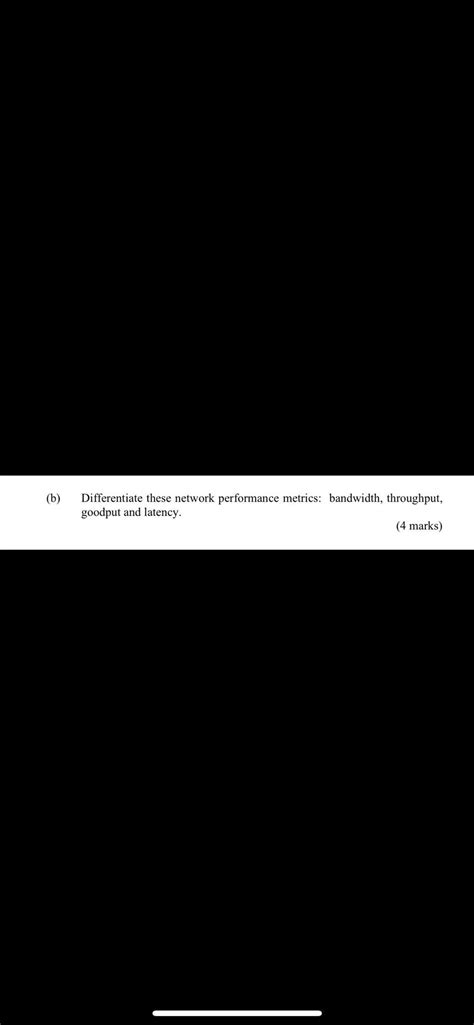 Solved B Differentiate These Network Performance Metrics