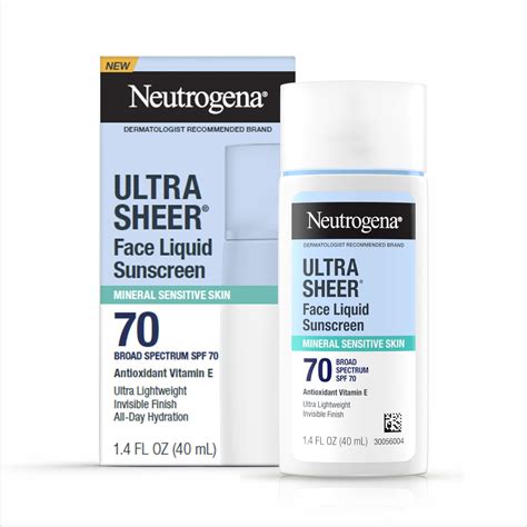 Neutrogena Ultra Sheer Dry Touch Spf 50 Mineral Sunscreen