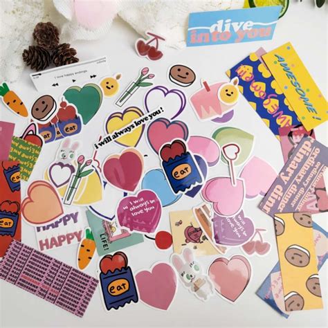 뉸뉸 아이패드 갤럭시탭 태블릿 노트북 캐리어 휴대폰 꾸미기 하트 방수 스티커