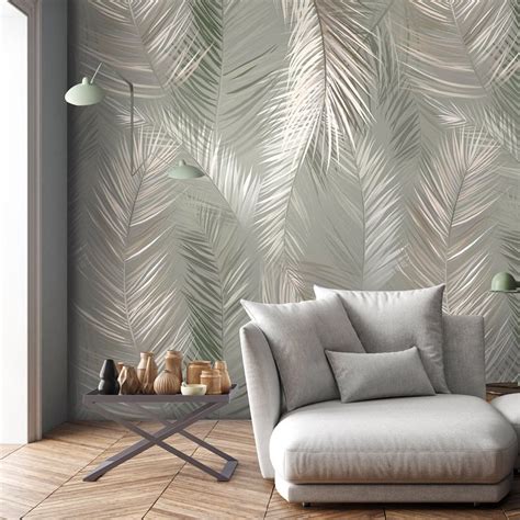 טפט לקיר עלי דקל ירוק