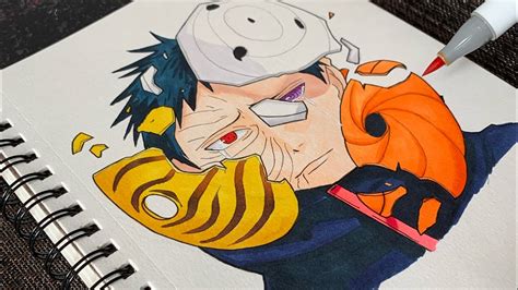 Obito Mask Drawing Obito Mask V2 Poster Picture Metal