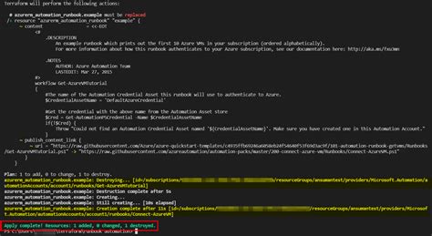 Content Of The Azure Runbook Not Getting Updated When The Content Link