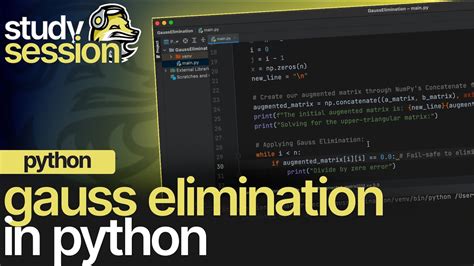 Gaussian Elimination In Python Numerical Methods YouTube