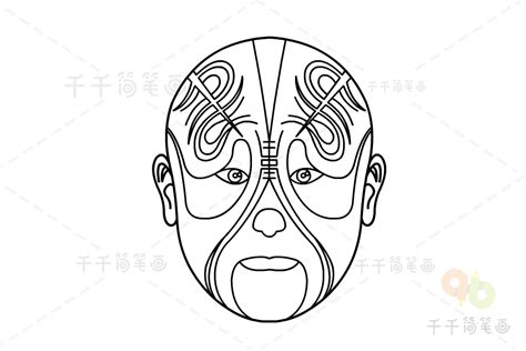 脸谱图片简笔画 千图网