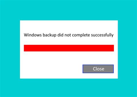 Windows Backup Not Working Failed Or Did Not Complete Successfully
