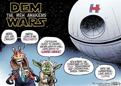 Political Cartoon Us Entertainment Democrat Candidates 2016 Star Wars