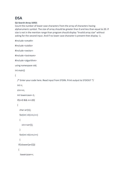 Dsa Codes Hackerrank All Dsa Q1 Search Array Count The Number Of