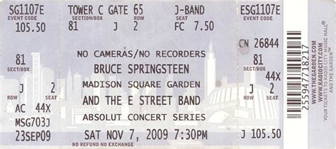 Bruce Springsteen Lyrics New York City Serenade Live 07 Nov 2009 Version
