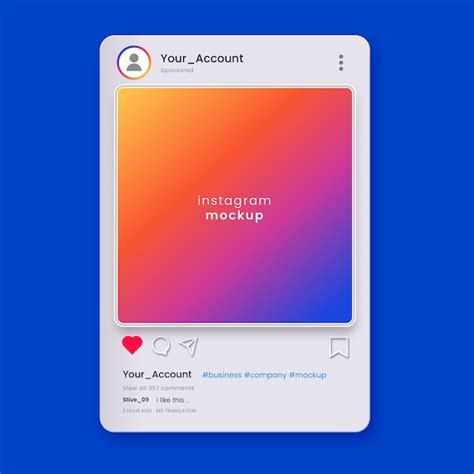 Premium Vector Illustration 3d Instagram Post Template