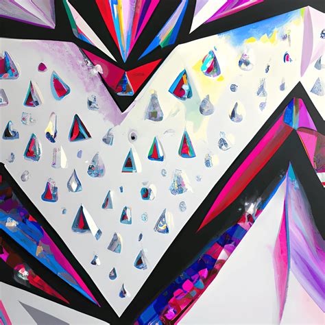 Beautiful Hearts Triangles Of Distortion Stars Diamonds · Creative Fabrica
