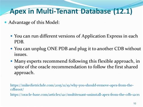 Oracle Apex Deployment Models In A Multitenant Database Ahmed