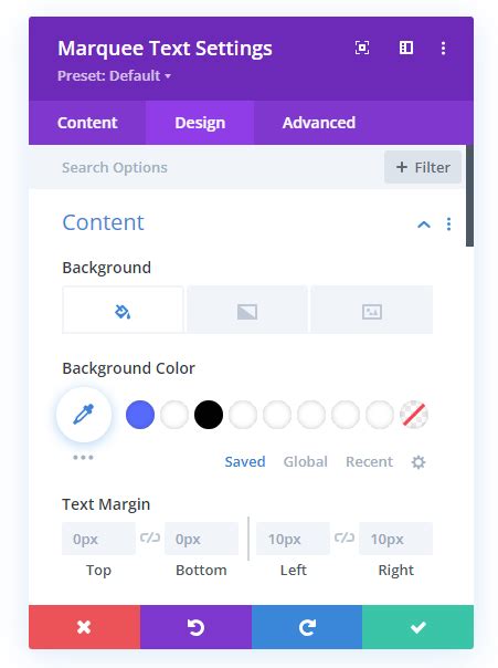 Marquee Text Module Overview Diviflash Docs