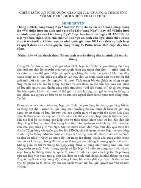 Chien Luoc An Ninh Quoc Gia Nga Pdf