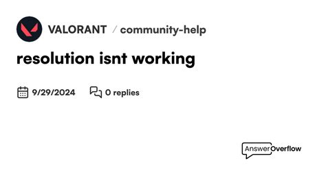 Resolution Isnt Working Valorant