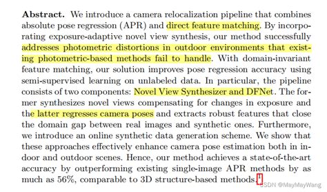 dfnet enhance absolute pose regression withdirect feature matching csdn博客