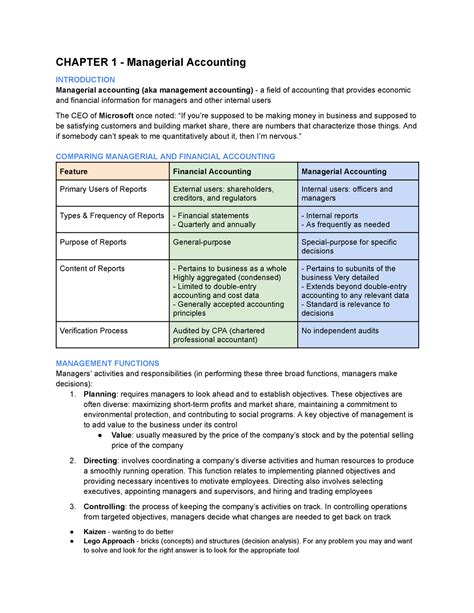 Chapter 1 Managerial Accounting Chapter 1 Managerial Accounting Introduction Managerial