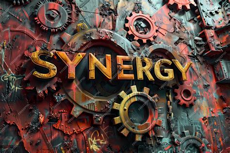 Premium Photo Synergy In Collaborative Interlocking Gears Generative Ai