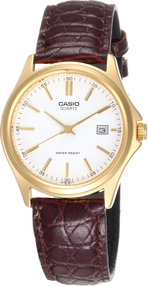 Casio Men S White Dial Leather Band Watch Mtp 1183q Desertcart India
