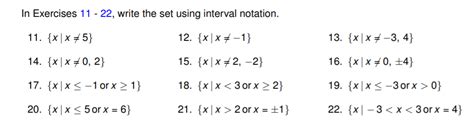 Solved In Exercises 11 22 Write The Set Using Interval