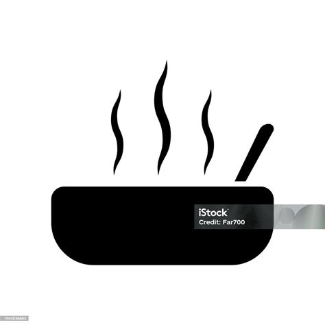 깊은 플레이트 아이콘입니다 그릇 블랙 실루엣 전면 보기 벡터 간단한 평면 그래픽 그림입니다 흰색 배경에 격리된 개체입니다 격리 가정 주방에 대한 스톡 벡터 아트 및 기타