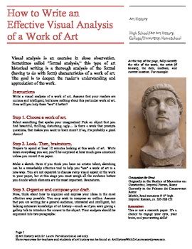 Visual Analysis Formal Analysis Step By Step Assignment With Essay Example