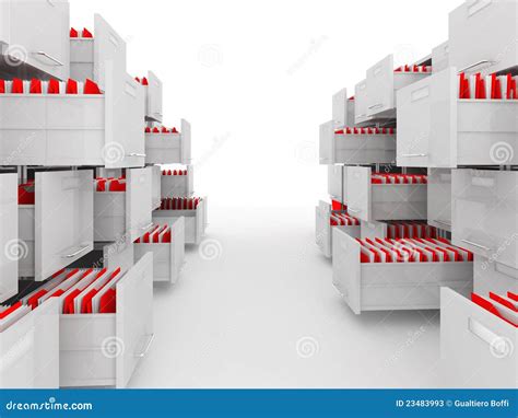 File Cabinet Folder Stock Illustration Illustration Of Horizontal 23483993