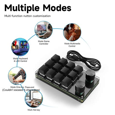 USB Custom Keyboard Volume Button Knob Programming Macro Gaming