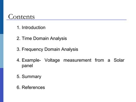 Ppt On Time Domain And Frequency Domain Analysis PPT