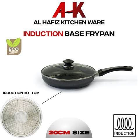 Induction Nonstick Frypan 20cm With Glass Lid Egg Pan Imported