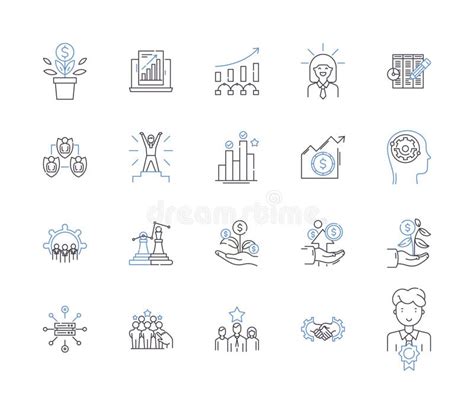 Effectiveness Line Icons Collection Efficiency Productivity Capability Potency Performance