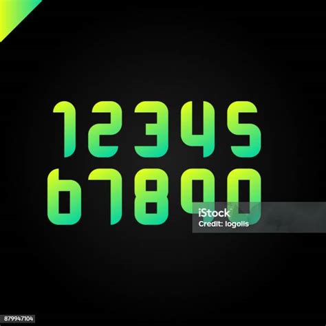 스포츠 숫자 로고 디자인 서식 파일을 설정합니다 벡터 둥근 사각형 스타일 글꼴 스포츠웨어 스포츠 클럽 애플 리 케이 션 아이콘 기업의 정체성 레이블 또는 포스터에 대 한 0