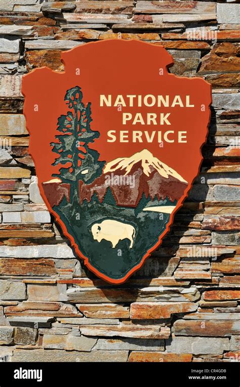 Official Logo Of The Us National Park Service Usa North America Stock