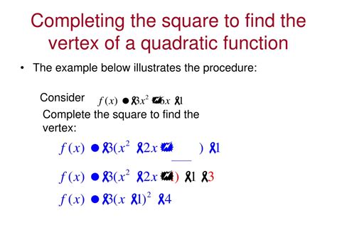 Ppt Quadratic Functions Vertex Form Intercepts And Applications
