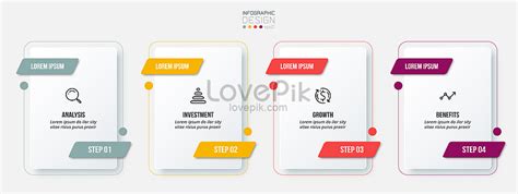 단계와 Infographic 비즈니스 개념 일러스트 무료 다운로드 Lovepik