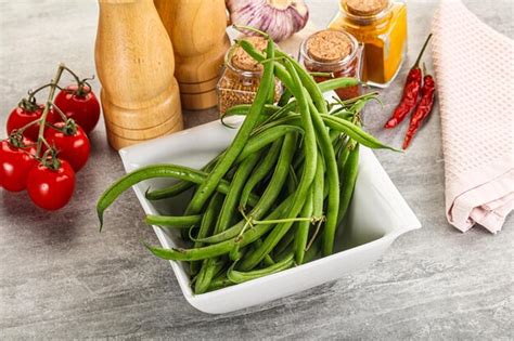 Premium Photo Raw Green Bean String Uncooked