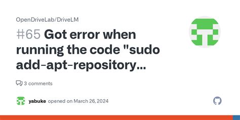 got error when running the code sudo add apt repository ppa