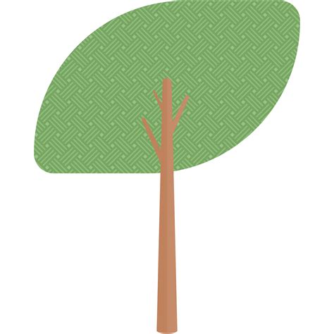 Flat Tree Style Aesthetic Collection Set 17171966 PNG