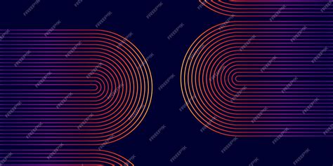 Premium Vector Futuristic Abstract Background Geometric Circle Line