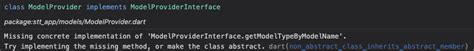 Missing Concrete Implementations Of Modelproviderinterface