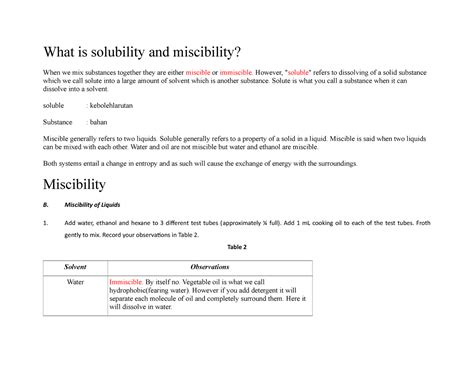 01 What Is Solubility And Miscibility What Is Solubility And