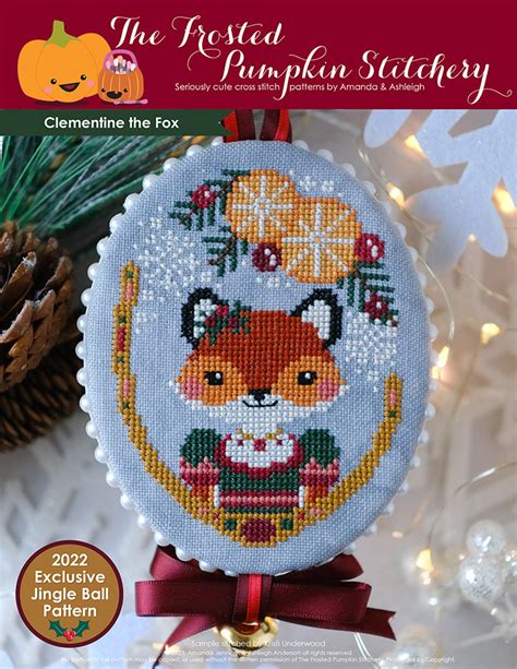 Clementine The Fox The Frosted Pumpkin Stitchery