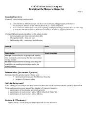 Activity 8 Docx CISC 221 In Class Activity 8 Exploiting The Memory